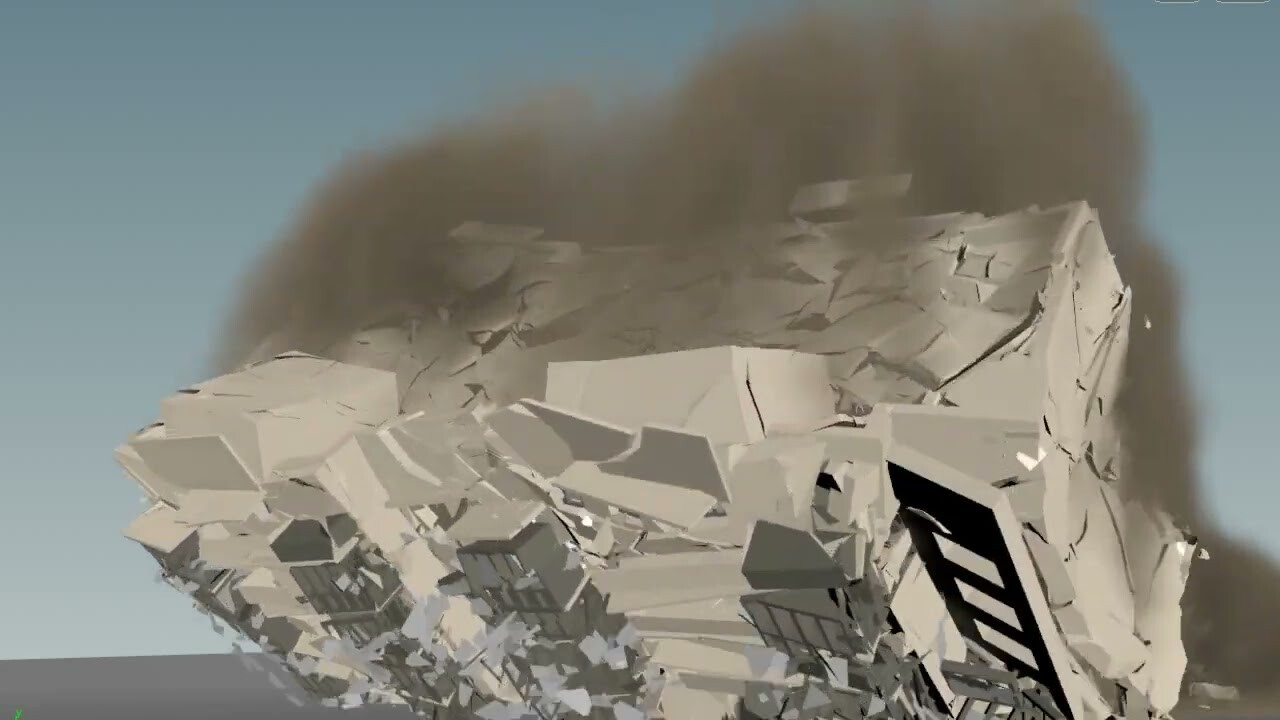 ArtStation - houdini fx building destruction #2