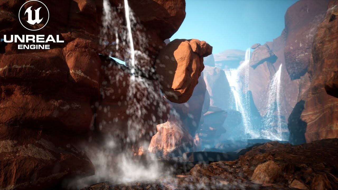 ArtStation - Waterfall Scene in UE5.2 Niagara Tutorial | Download Files