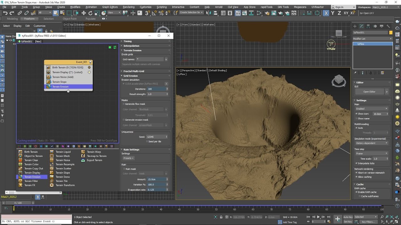 ArtStation - Corso 3ds max Tyflow Terrain