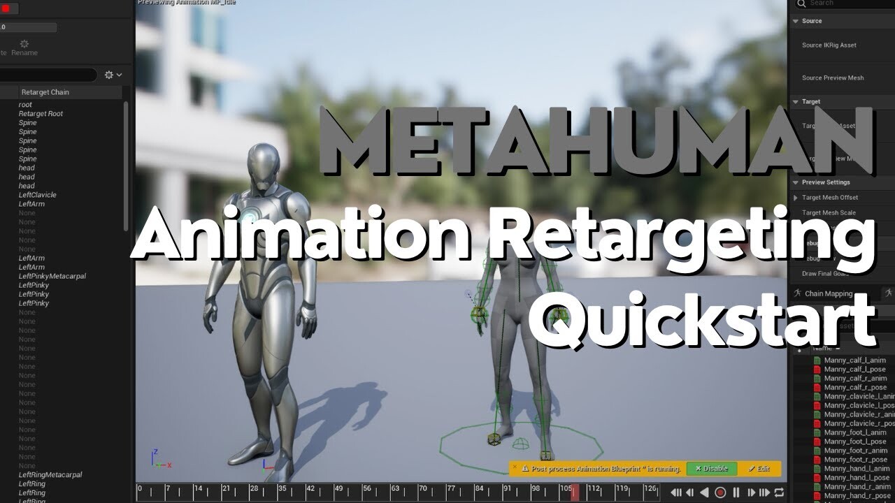 ArtStation - Manny to Metahuman Animation Retargeting