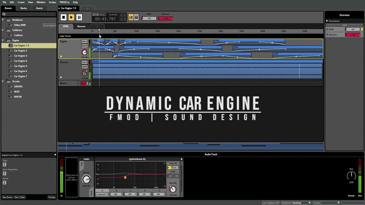 ArtStation - Dynamic Car Engine - FMOD Sound Design