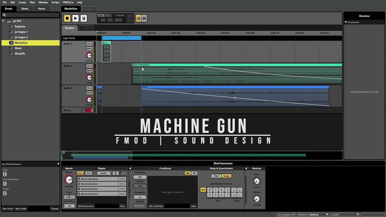 ArtStation - Machine Gun - FMOD Sound Design