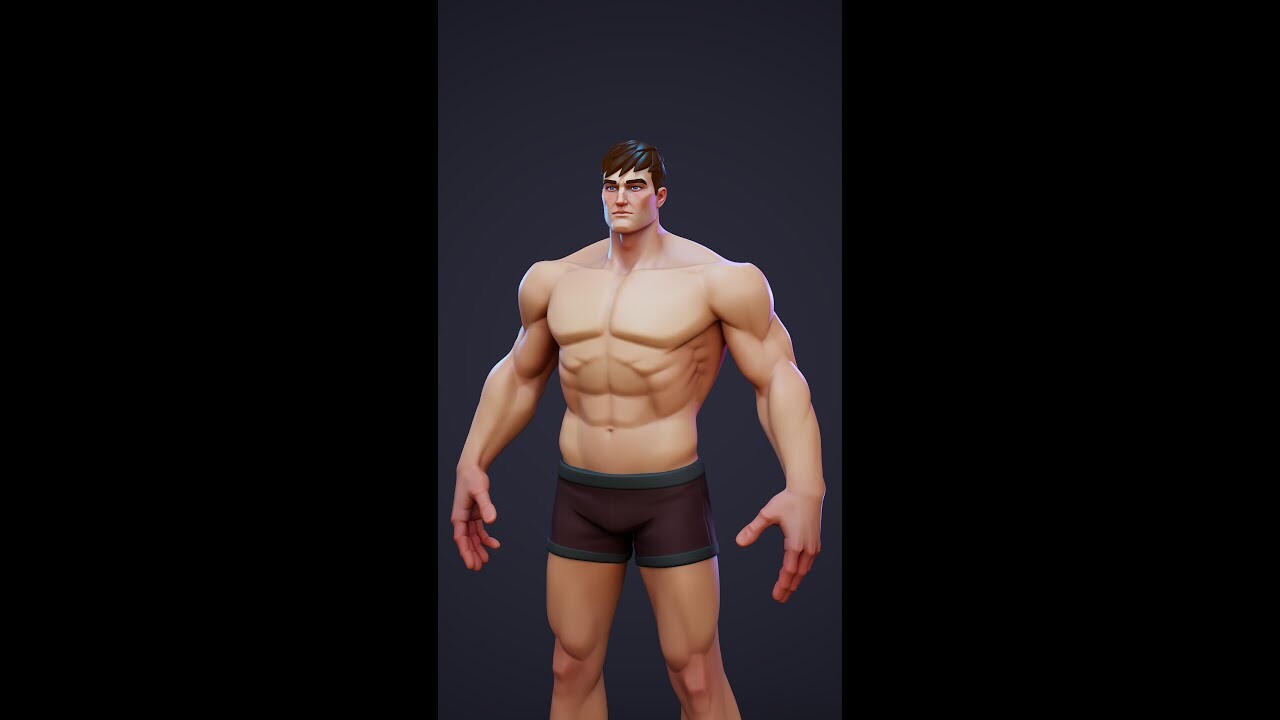 ArtStation - Stylized Heroic man.