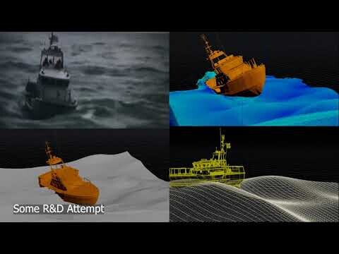 ArtStation - Water FX flip fluid simulation: Coast guard surfing wave | R&D