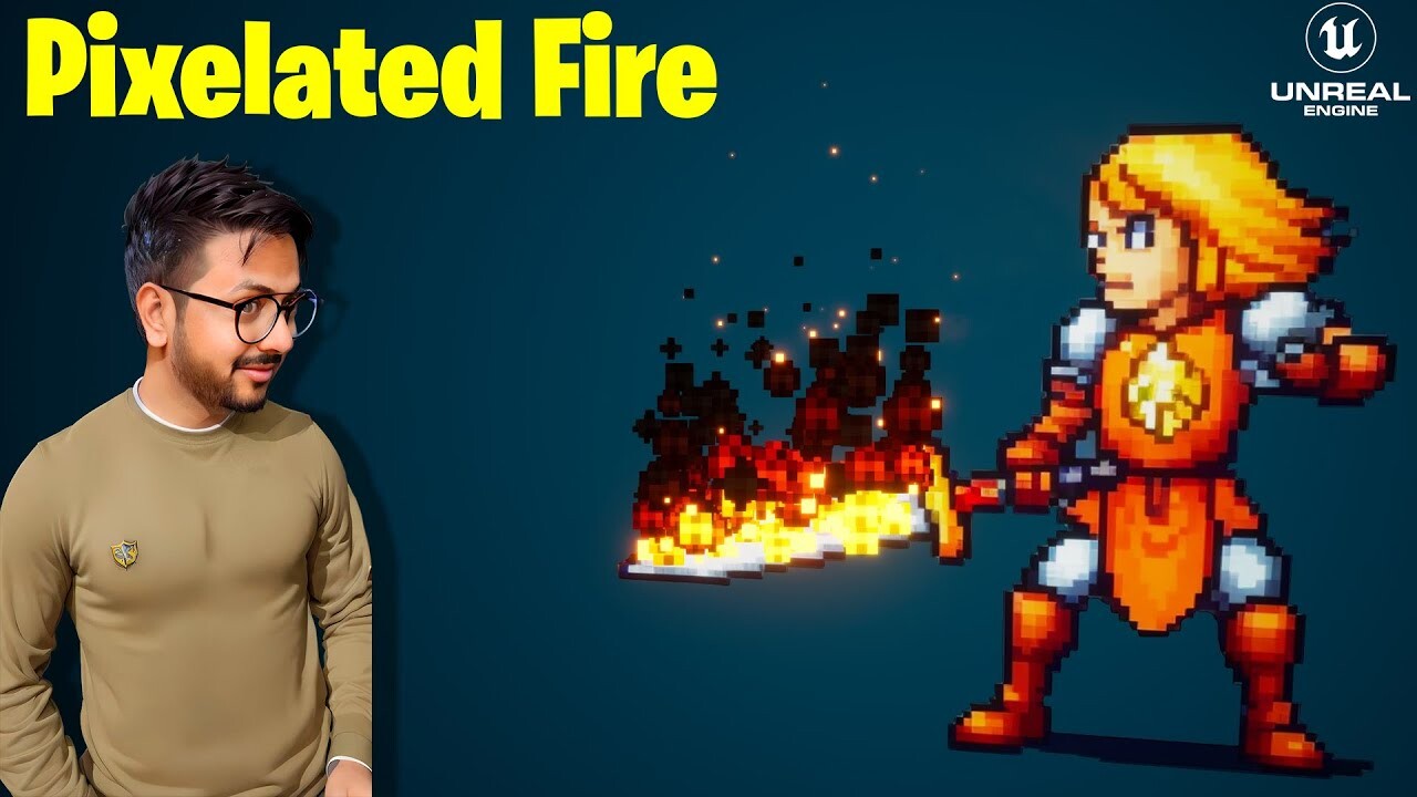 ArtStation - UE5 | Pixelated Fire in Unreal Engine 5.2 Niagara Tutorial ...