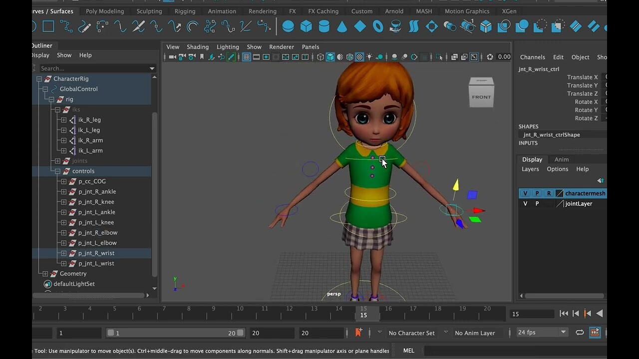 ArtStation - Girl Rig (Maya)