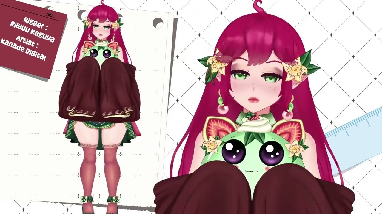 ArtStation - Elf vtuber model showcase - Squiishymochii