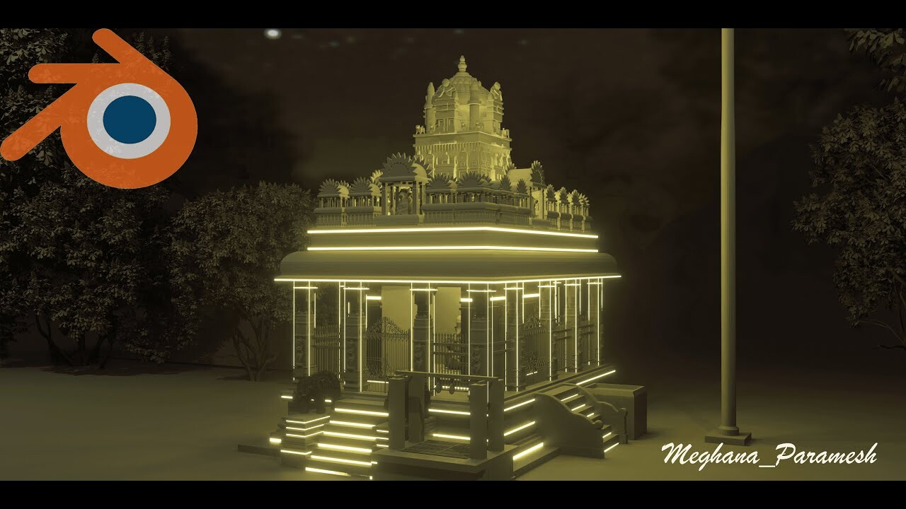 ArtStation - Temple Model Made in Blender