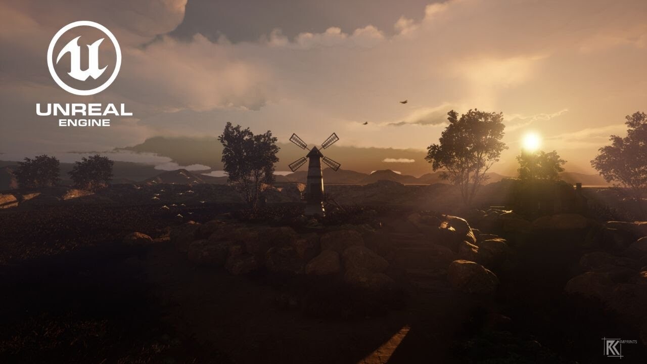 ArtStation - Unreal Engine 5 Cinematic Environment I Windmill Animated ...