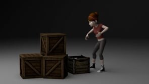 ArtStation - Box lifting Animation