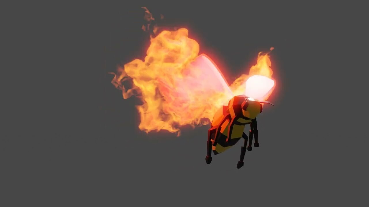 ArtStation - Low poly Fire Bee! VFX