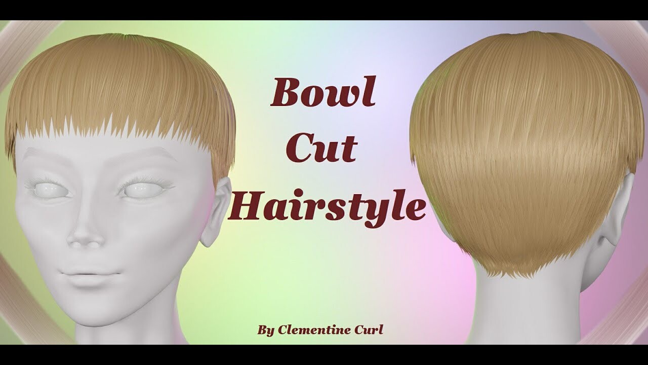 ArtStation - Bowl cut hairstyle 360 video