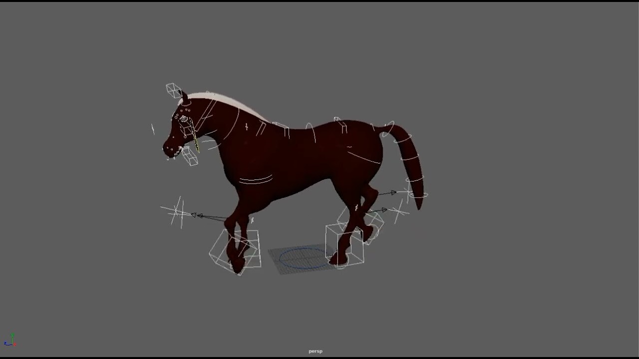 ArtStation - Test horse rig by short animation and walk cycles