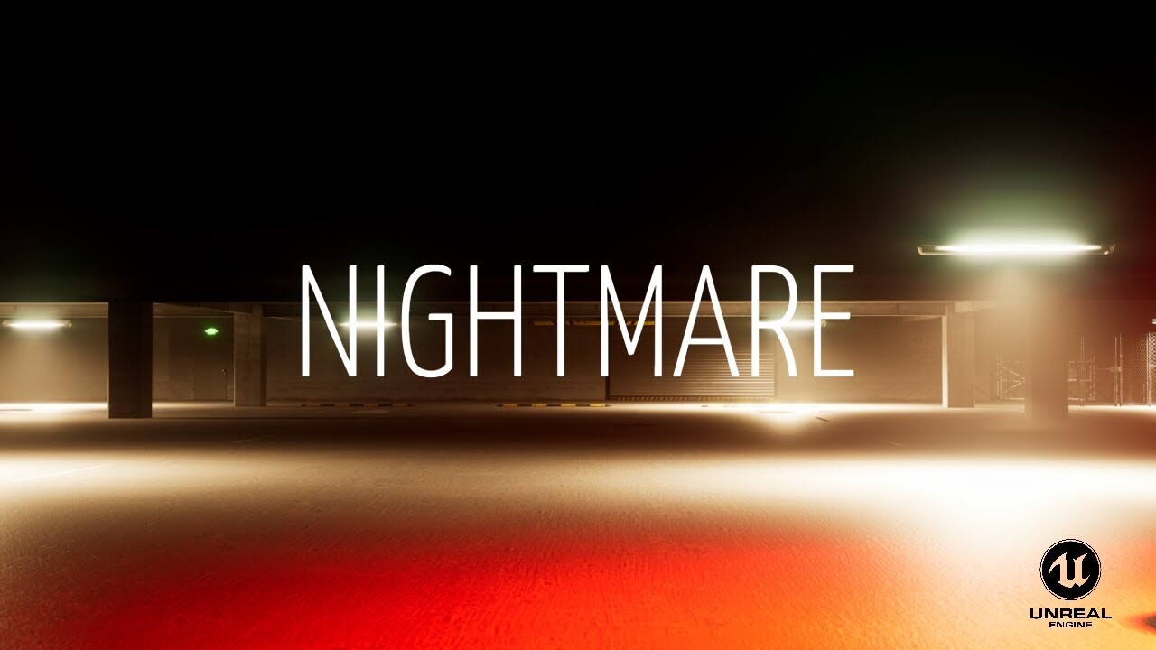 ArtStation - NIGHTMARE - Haunted parking lot