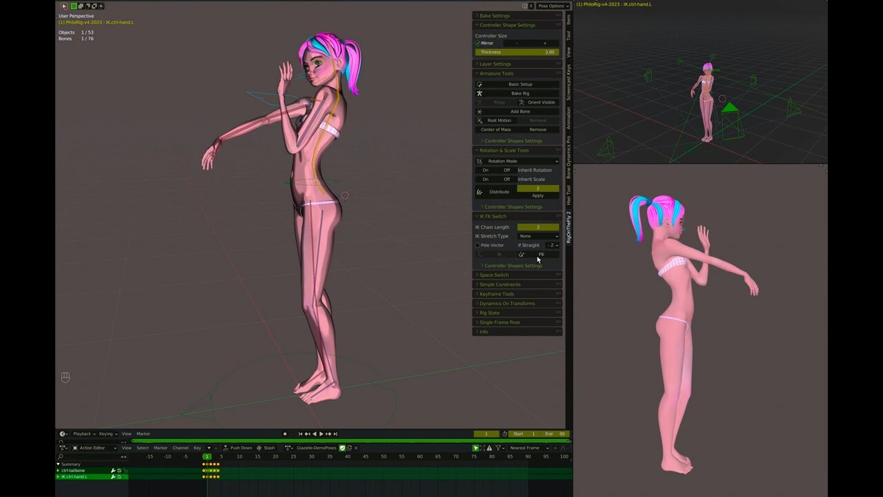 ArtStation - Rigging a Thin Human Female Character, 2023, Part 1 of 2