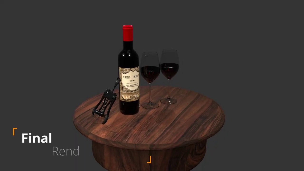 ArtStation - 3D Model on Wine Bottle| Maya |Davinci Resolve