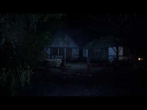 ArtStation - Medieval Farm Night Scene