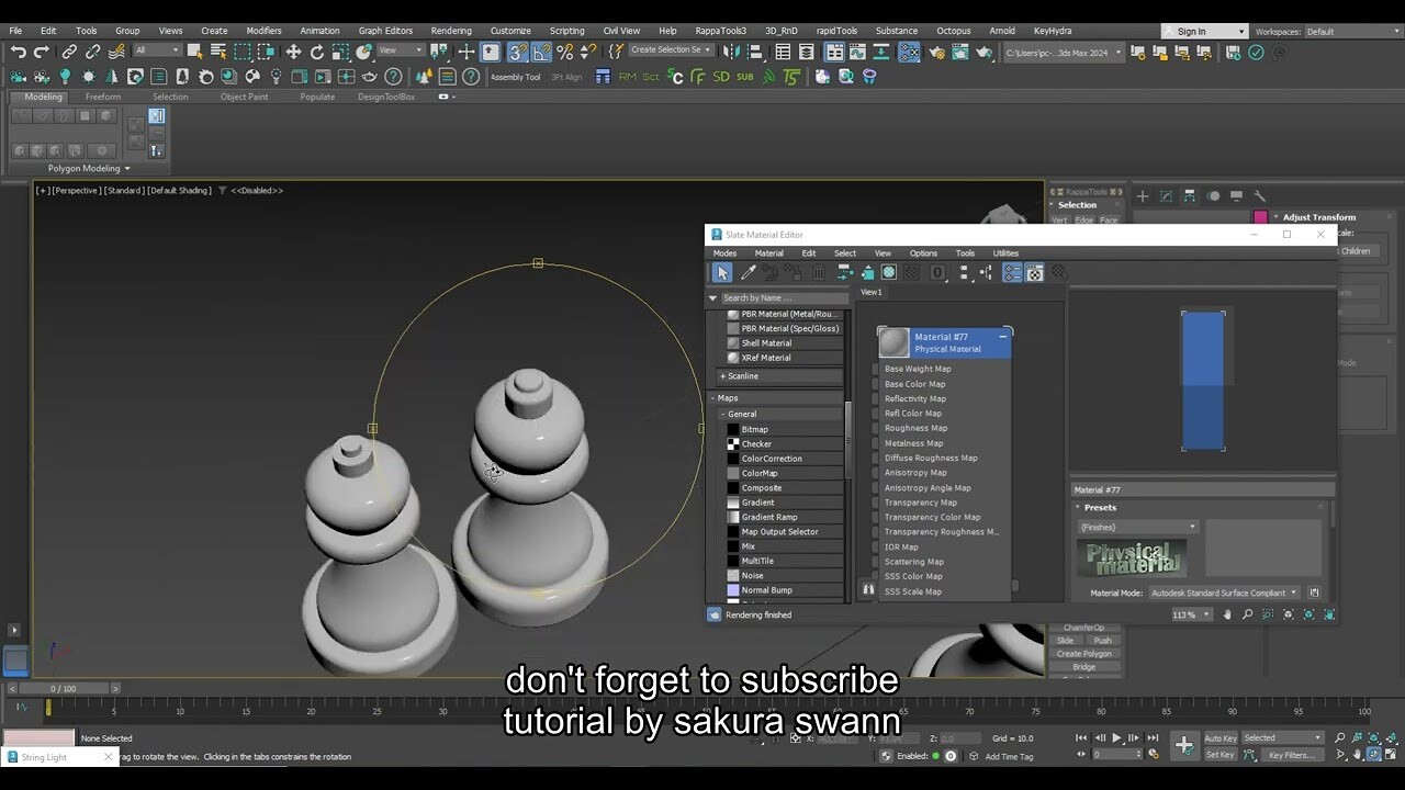 ArtStation - 3ds max - how to create Chess Piece King in few seconde
