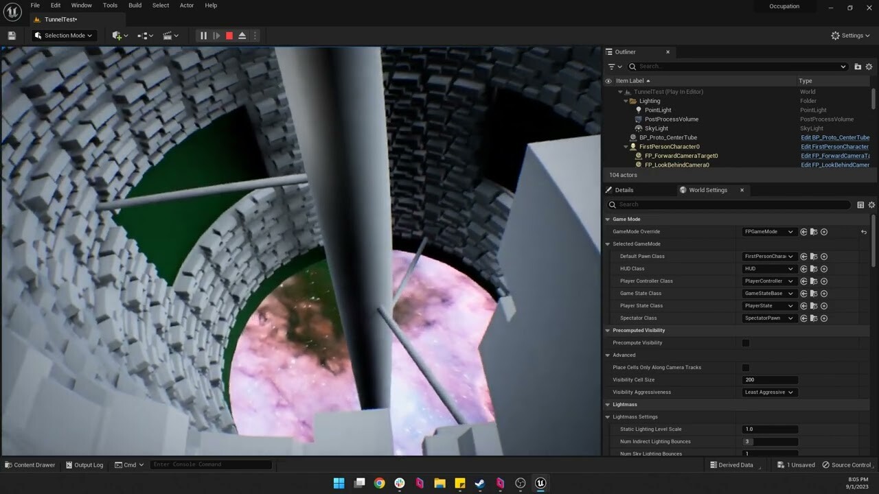 ArtStation - UE5: Cylindrical Space Station Level Prototype