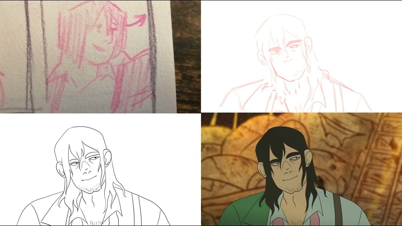 ArtStation - Drink with me (Les Misérables) animation STEP BY STEP