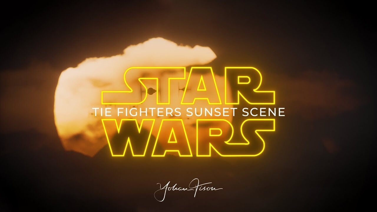 ArtStation - Star Wars Tie Fighter at Sunset Scene