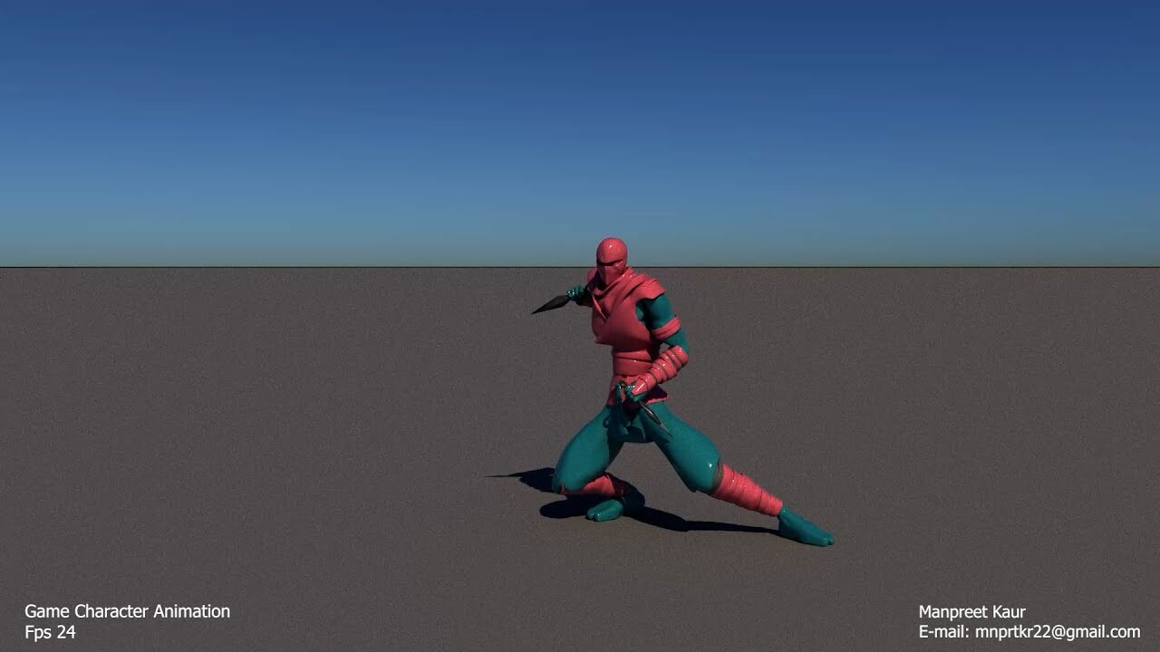 ArtStation - #3D Character NInja Combat Animation