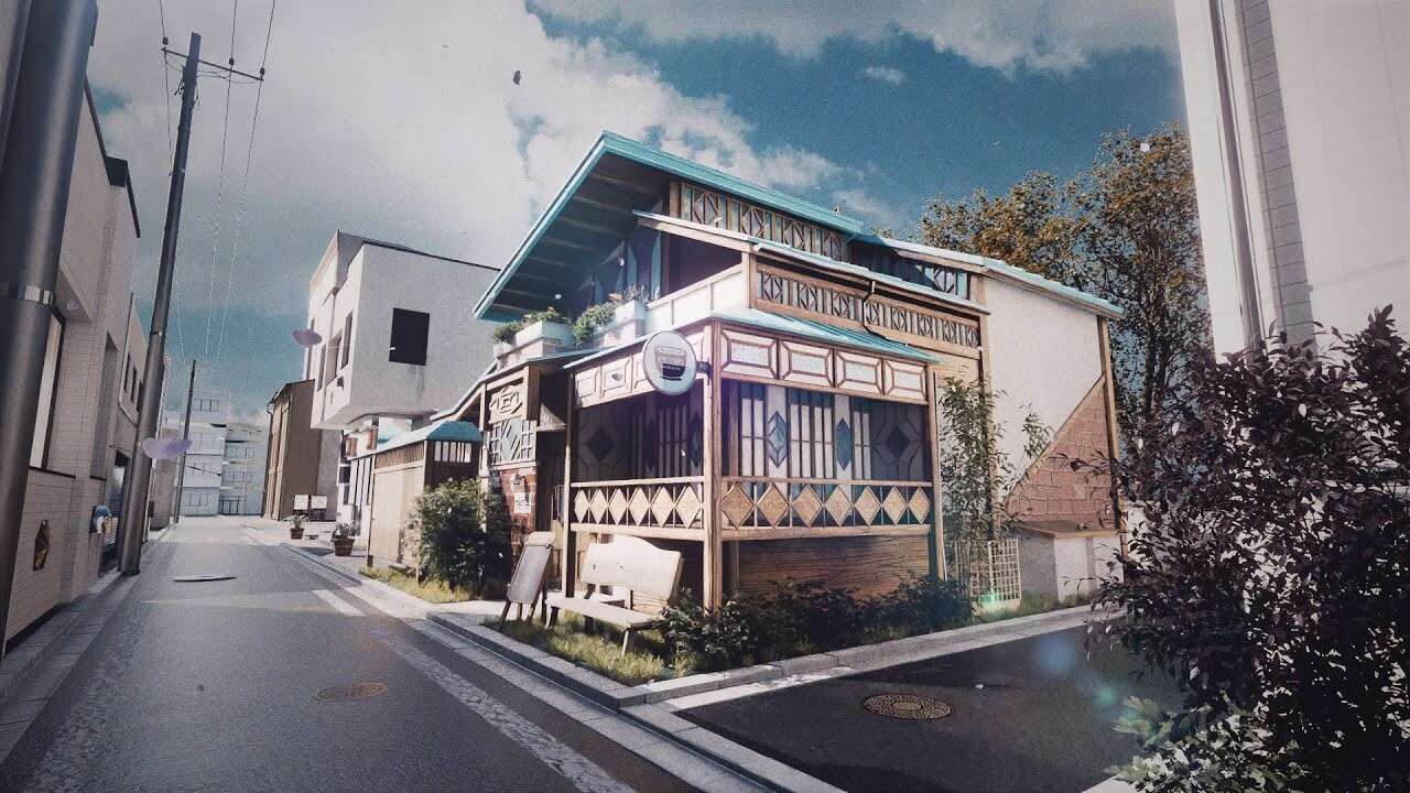 ArtStation - Lycoris Recoil -- LycoReco Café -- Blender Animation