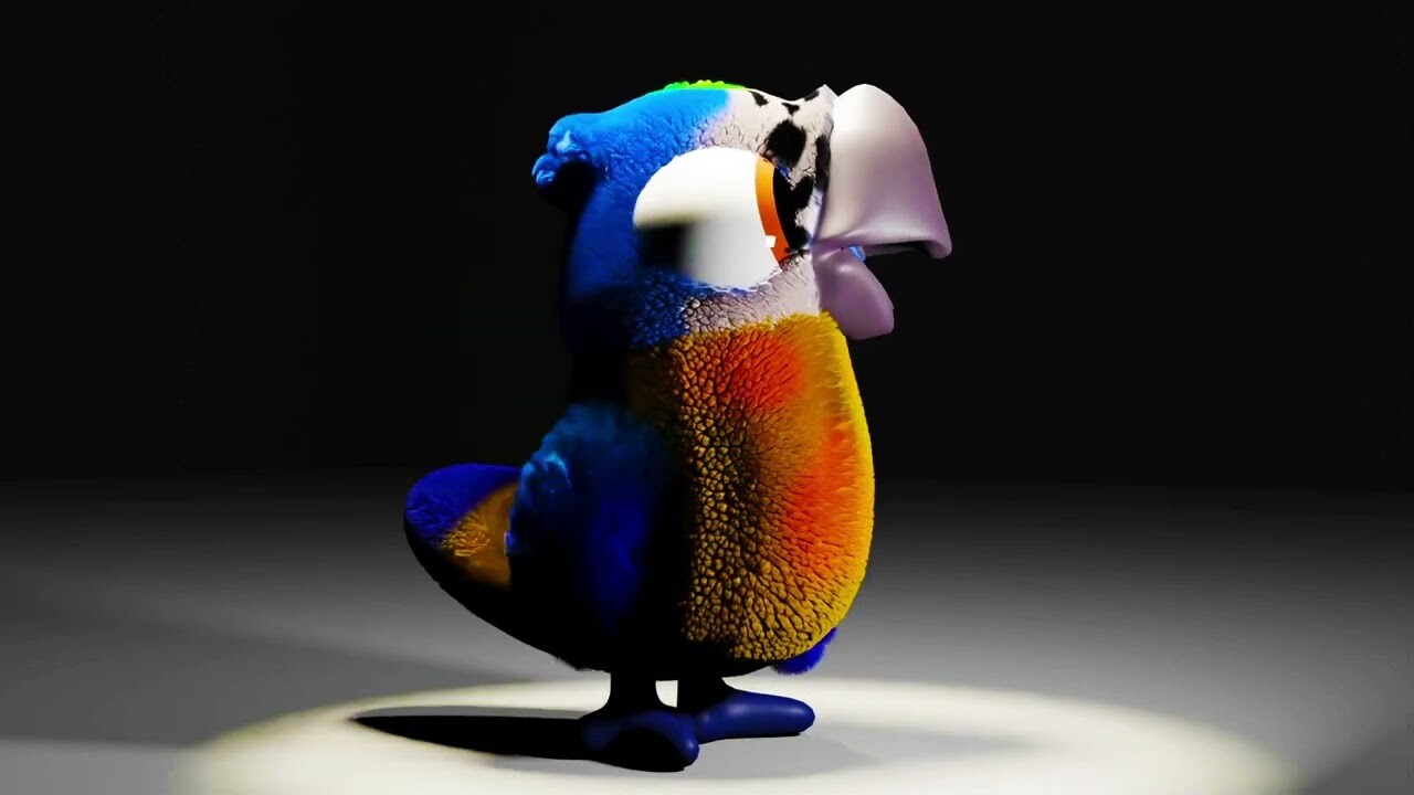 ArtStation - Opera singing parrot animation