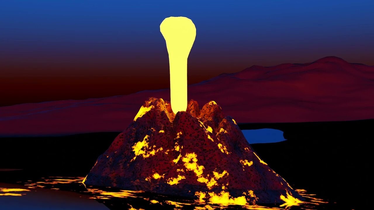 ArtStation - Volcano simulation Blender