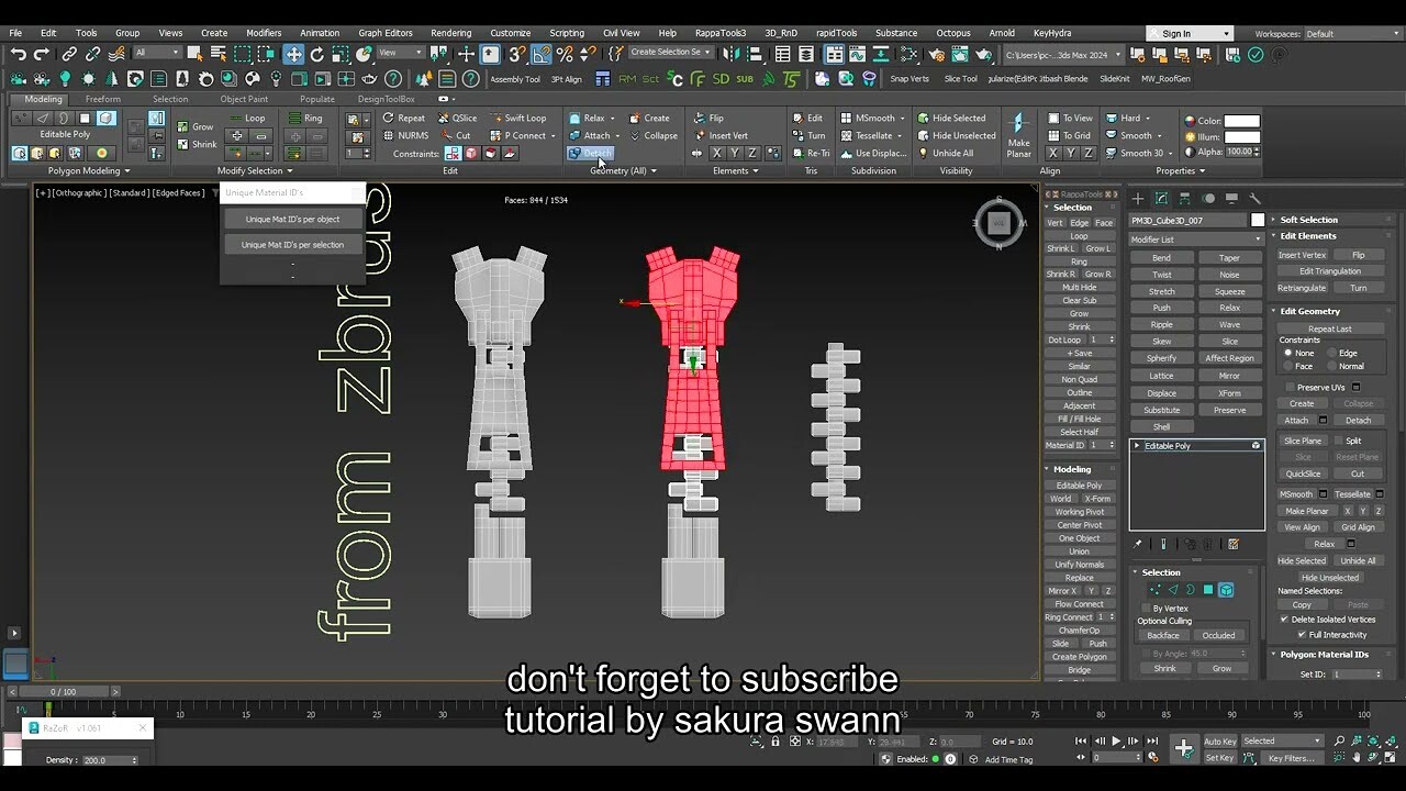 ArtStation - 3ds max tutorial Array vs Zbrush MultiMESH Trick- IMM BRUSHES