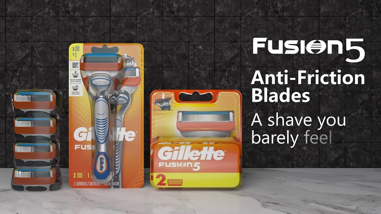 ArtStation - Gillette fusion5 3d product advertisement.