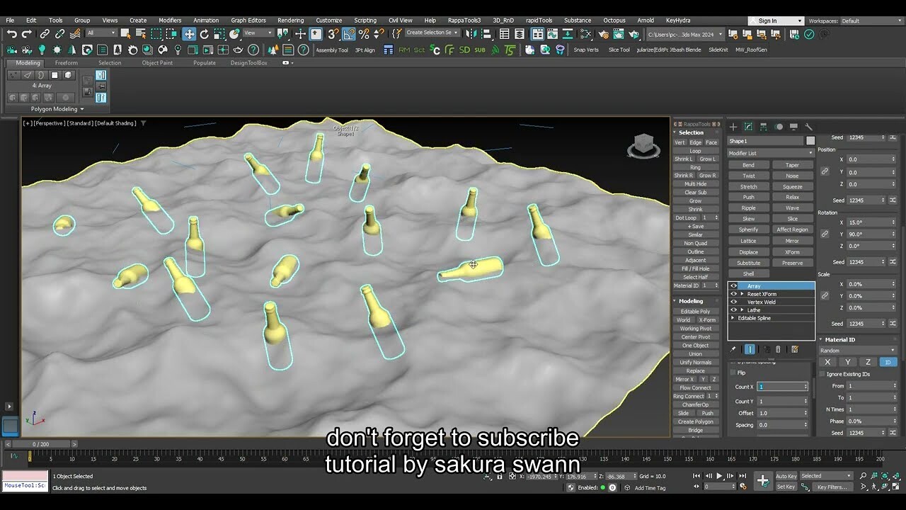 ArtStation - 3ds max tuto-how to create distribution with array and spline