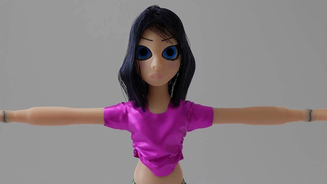 ArtStation - T shirt cloth simulation