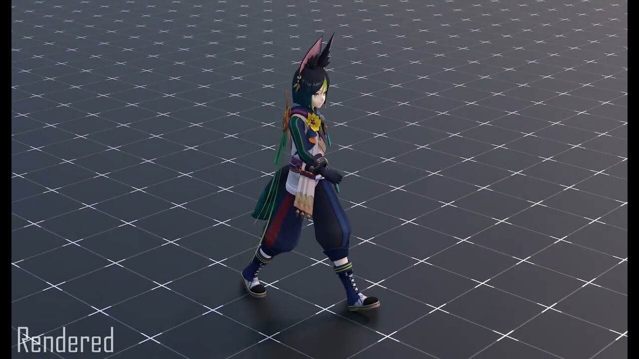 ArtStation - [3D Animation] Walk cycle and run cycle (Blender)