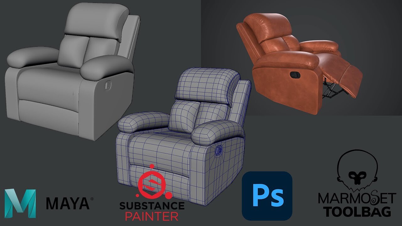 ArtStation - Recliner Sofa Tutorial