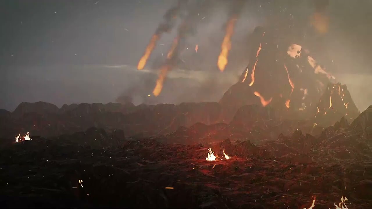 ArtStation - Volcano Eruption Simulation - Blender
