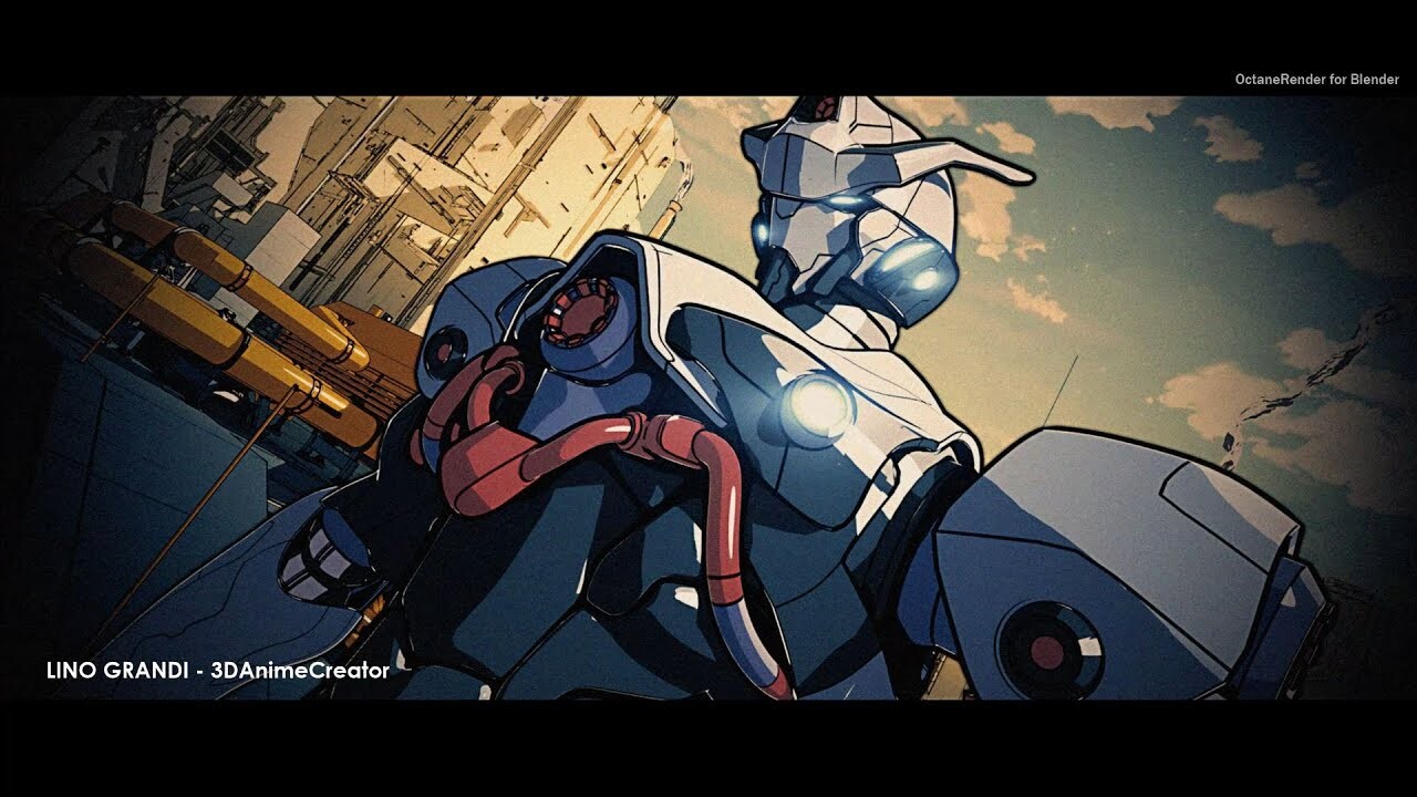 ArtStation - Retro Style Anime Mecha Animation!