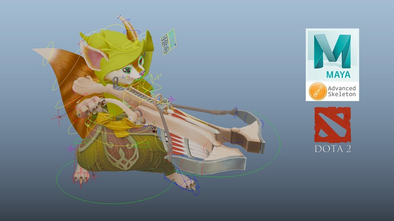 ArtStation - Rig Demo | Hoodwink DotA2 | Maya + Advanced Skeleton