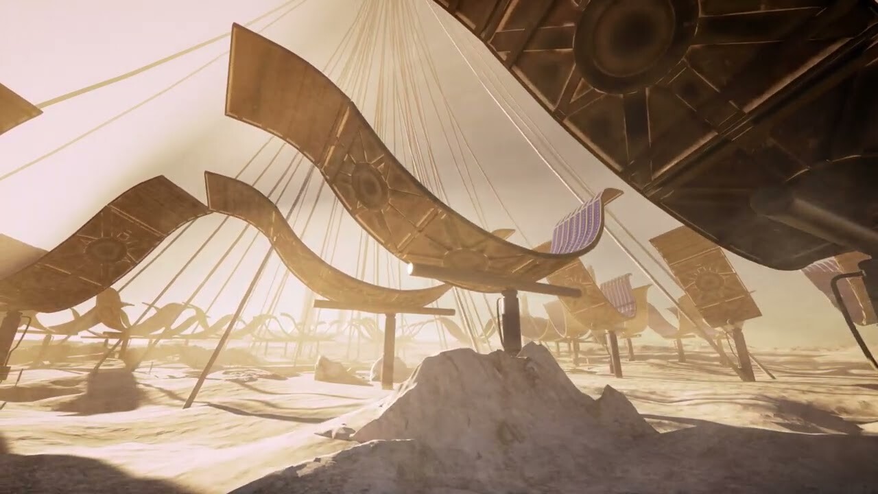 ArtStation - Unreal 5 Desert Sphere - Below - Solar Panels