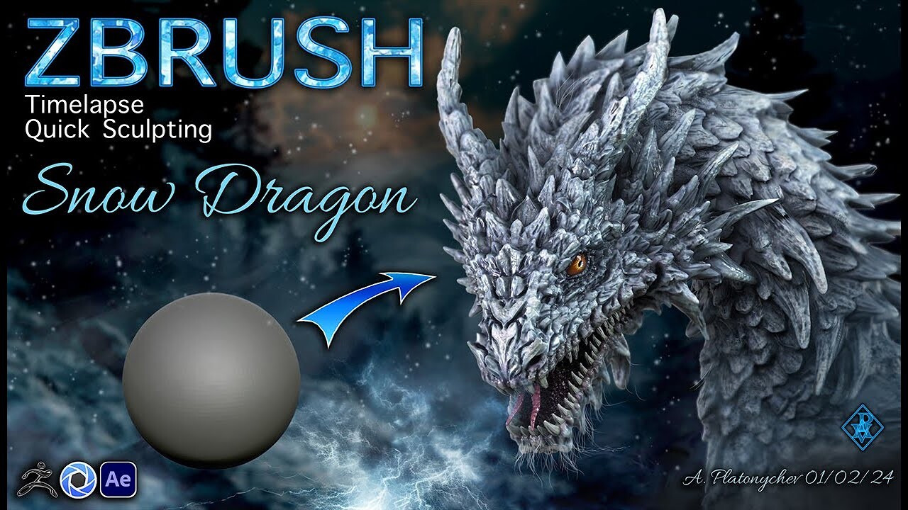 ArtStation - "Frost Guardian: Snow Dragon"