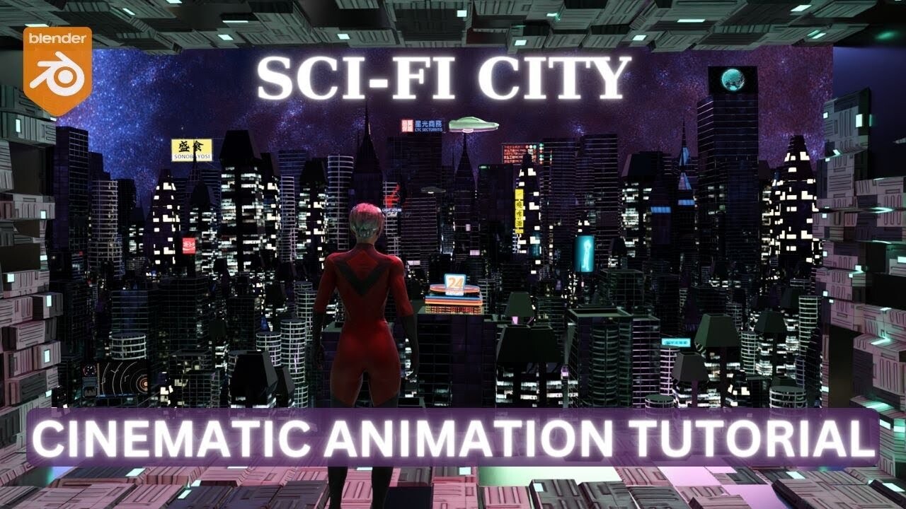 ArtStation - Blender Sci-Fi Cinematic Animation Scene / Free Tutorial
