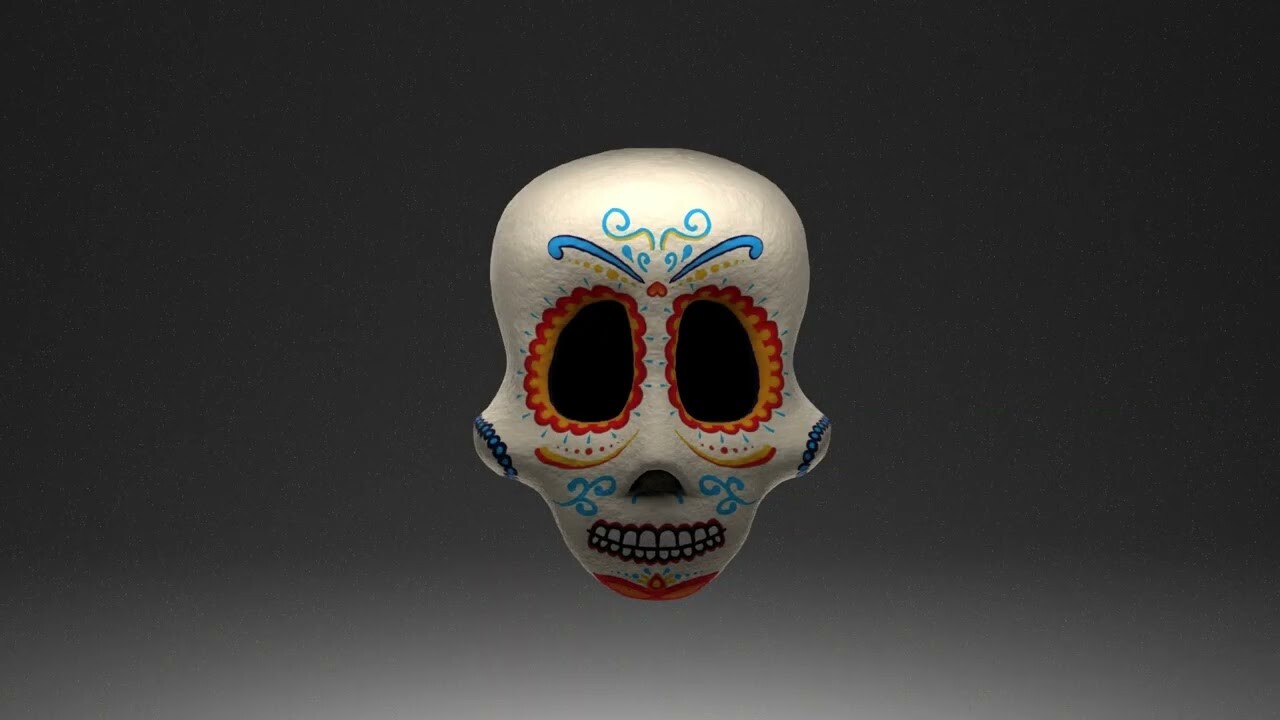 ArtStation - Shader & texture lighting of human skull