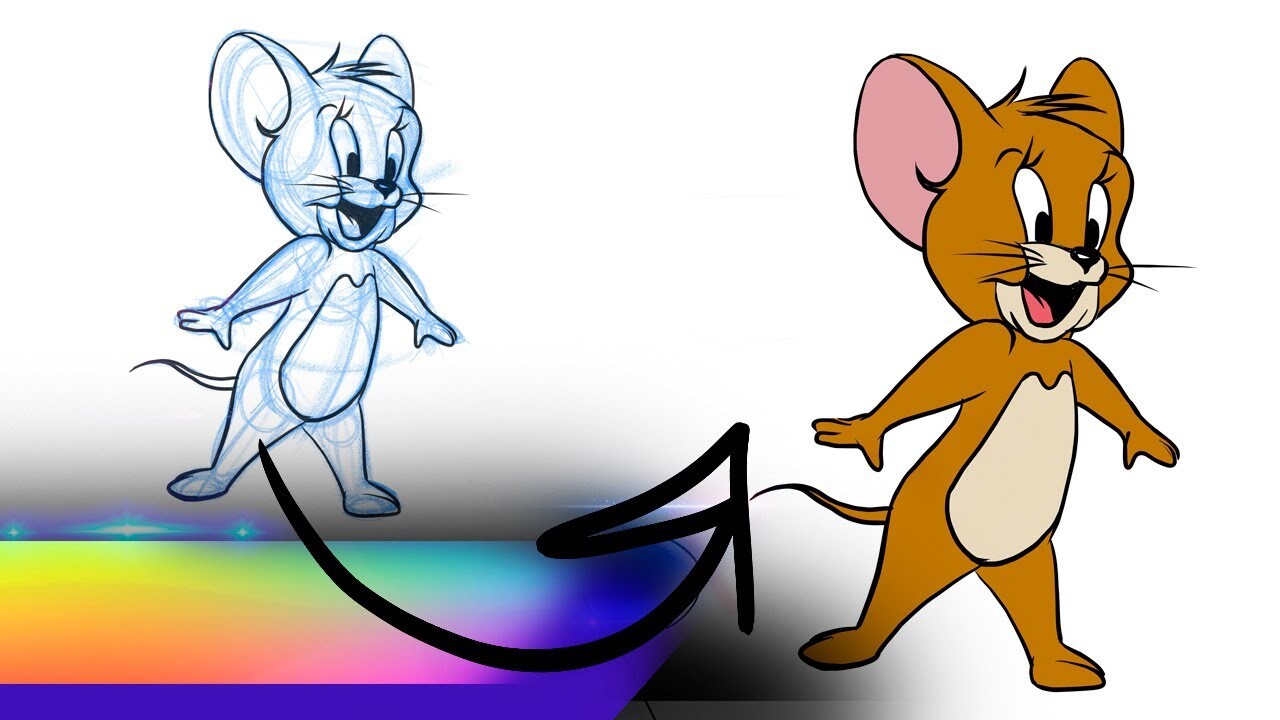 ArtStation - Tom & Jerry Jerry easy step by step for beginners, Drawing ...
