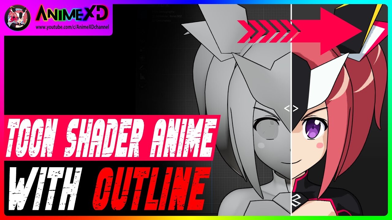 ArtStation - Toon Shader Anime Tutorial with Outline in Blender!