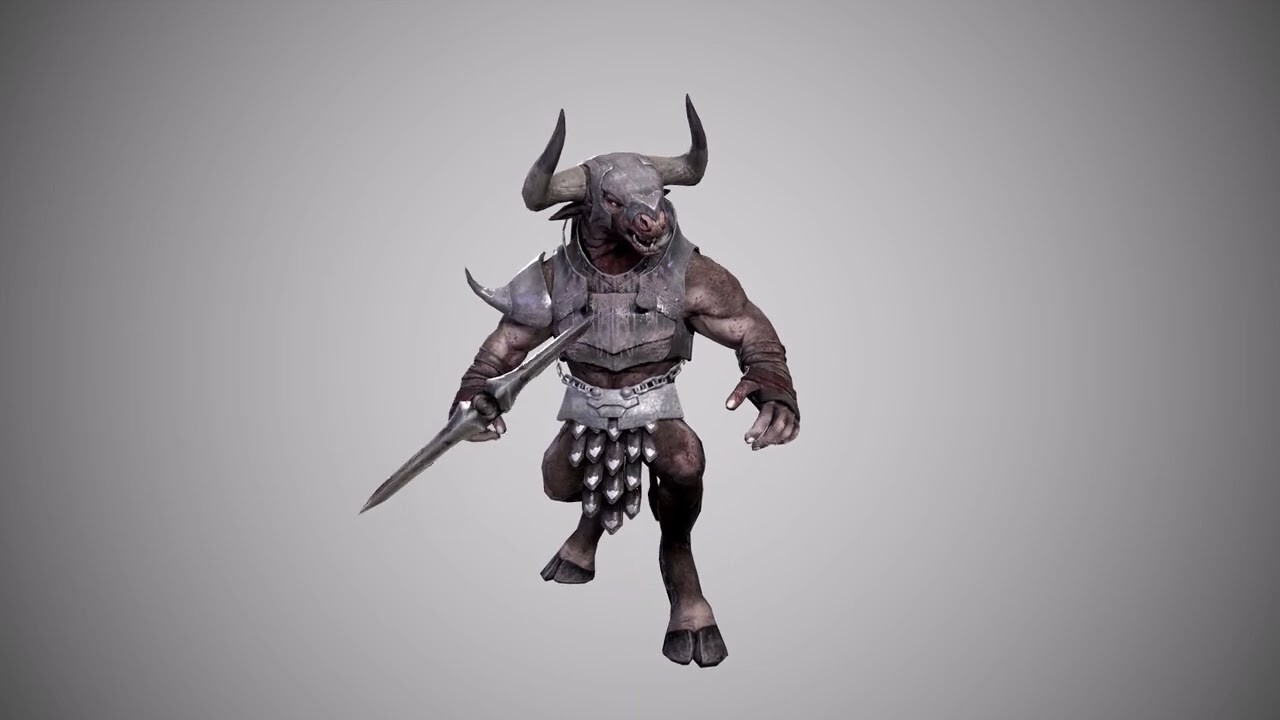 ArtStation - Minotaur Animation(Walking, Idle)