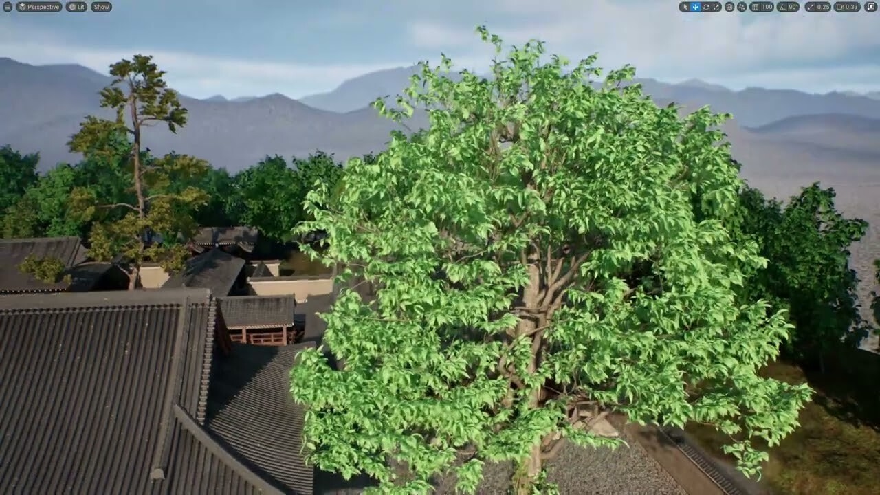 ArtStation - IGToolsPP examples: Zelkova serrata with ivy