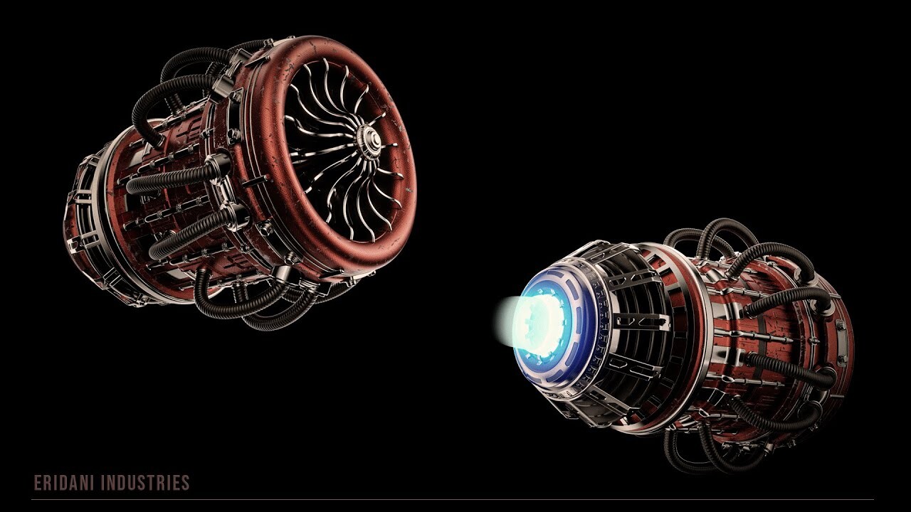 ArtStation - Modeling a Starship Engine | Plasticity
