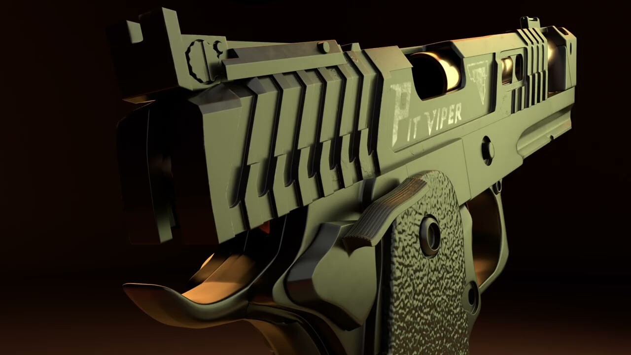 ArtStation - Pit Viper Pistol 3D Model