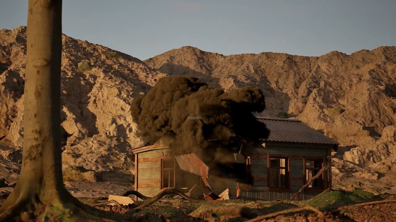 ArtStation - HOUSE EXPLOSION UNREAL ENGINE 5 CHAOS & EMBERGEN