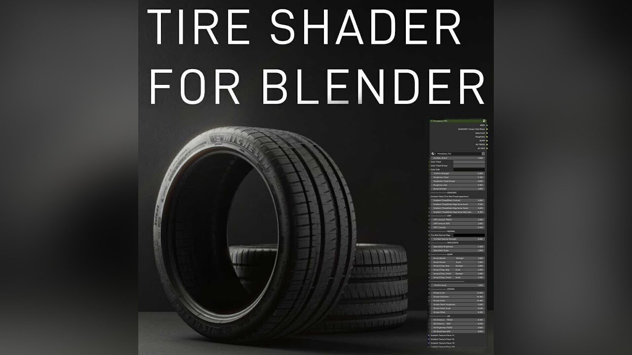 ArtStation - Blender Procedural Tire Shader